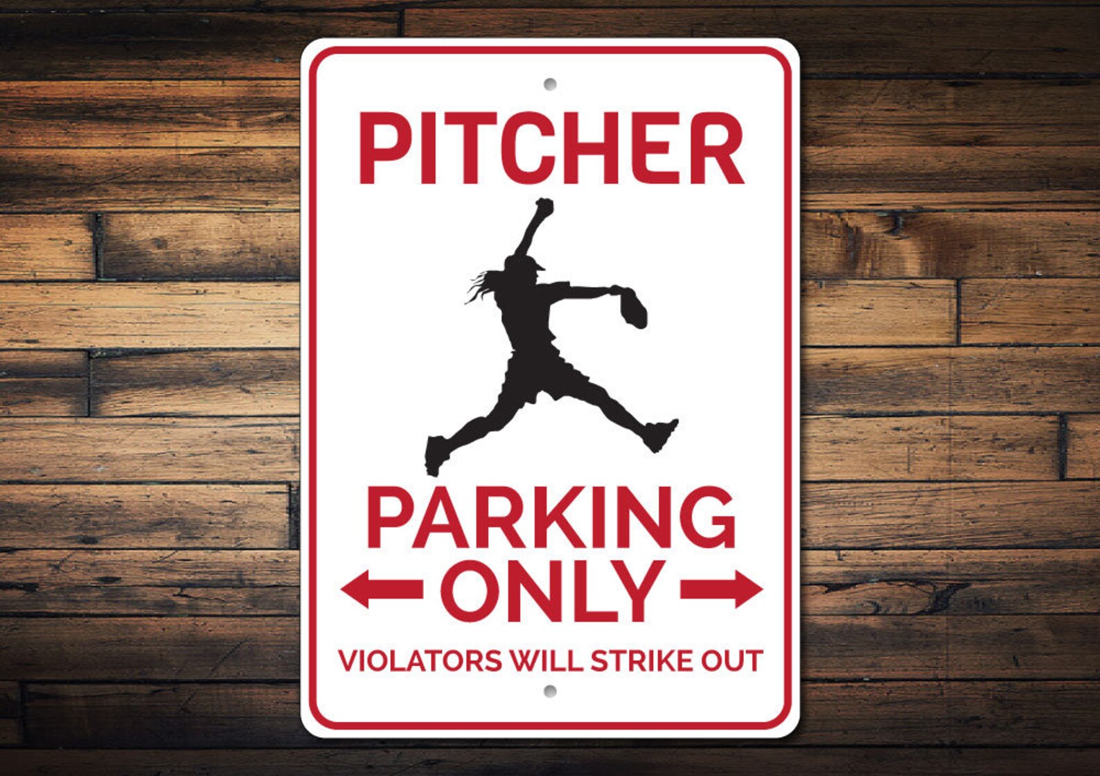 Pitcher Gift Pitcher Parking Sign Softball Lover Gift | Etsy