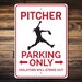 Pitcher Gift, Pitcher Parking Sign, Softball Lover Gift, Pitching ...