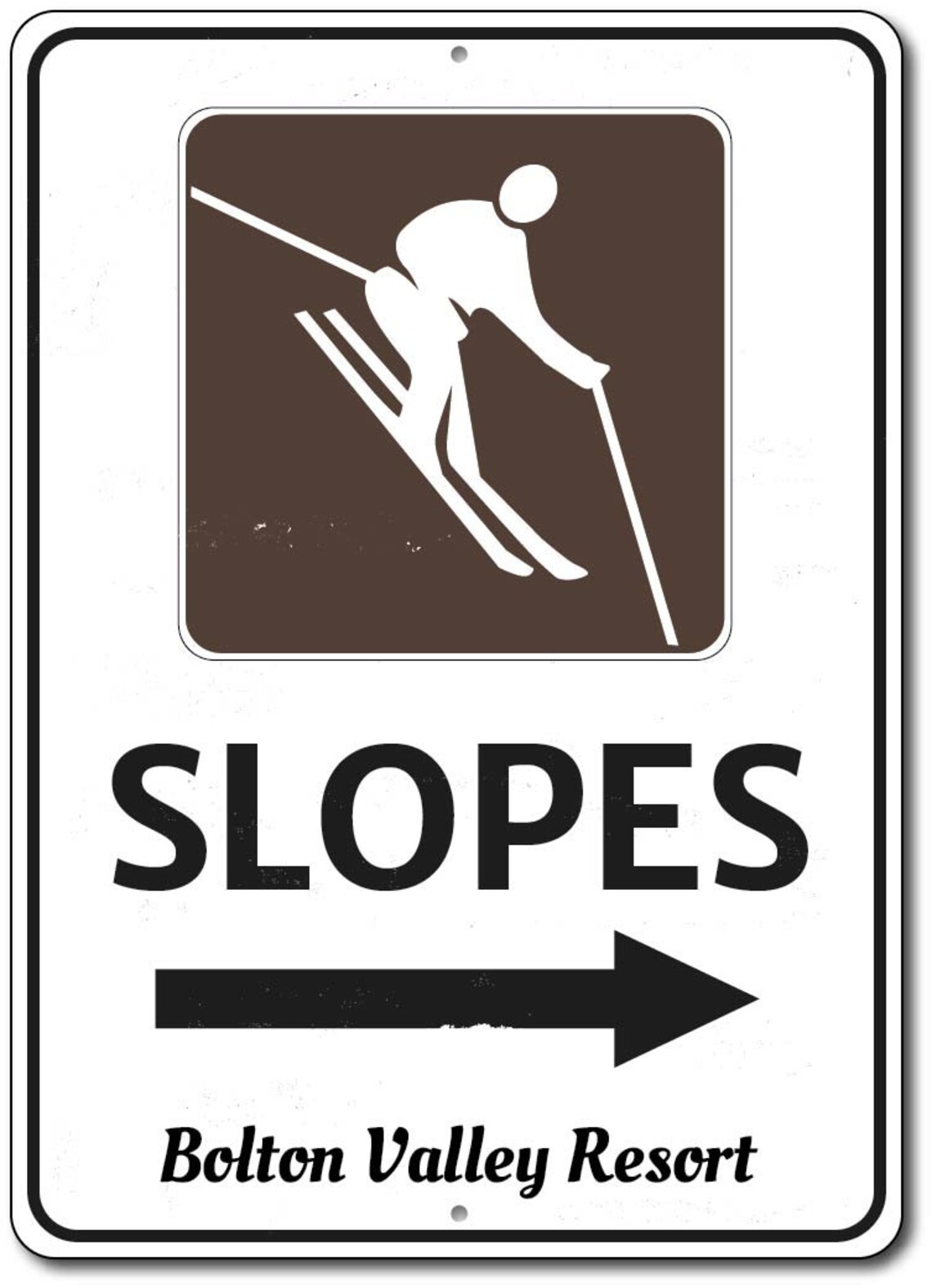 Slopes Arrow Sign Personalized Skier Valley Ski Resort Name - Etsy UK