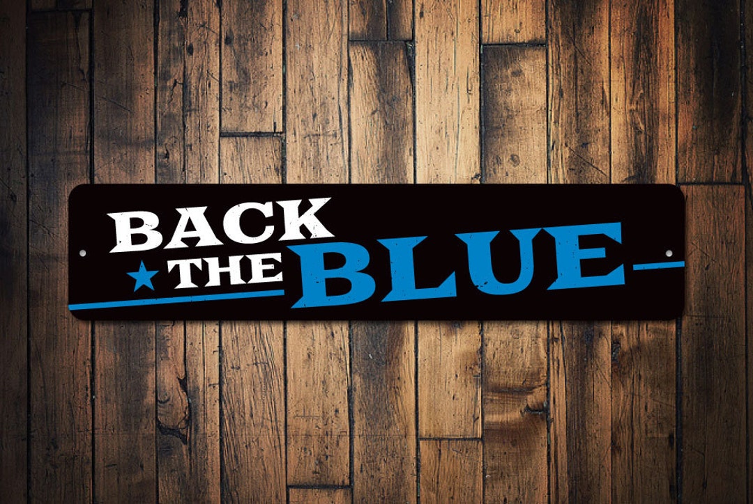 Star Back the Blue Sign, Custom Police Support Gift, Personalized ...