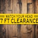 Watch Your Head Sign, Max Height Sign, Caution Height Limit, Max Height ...