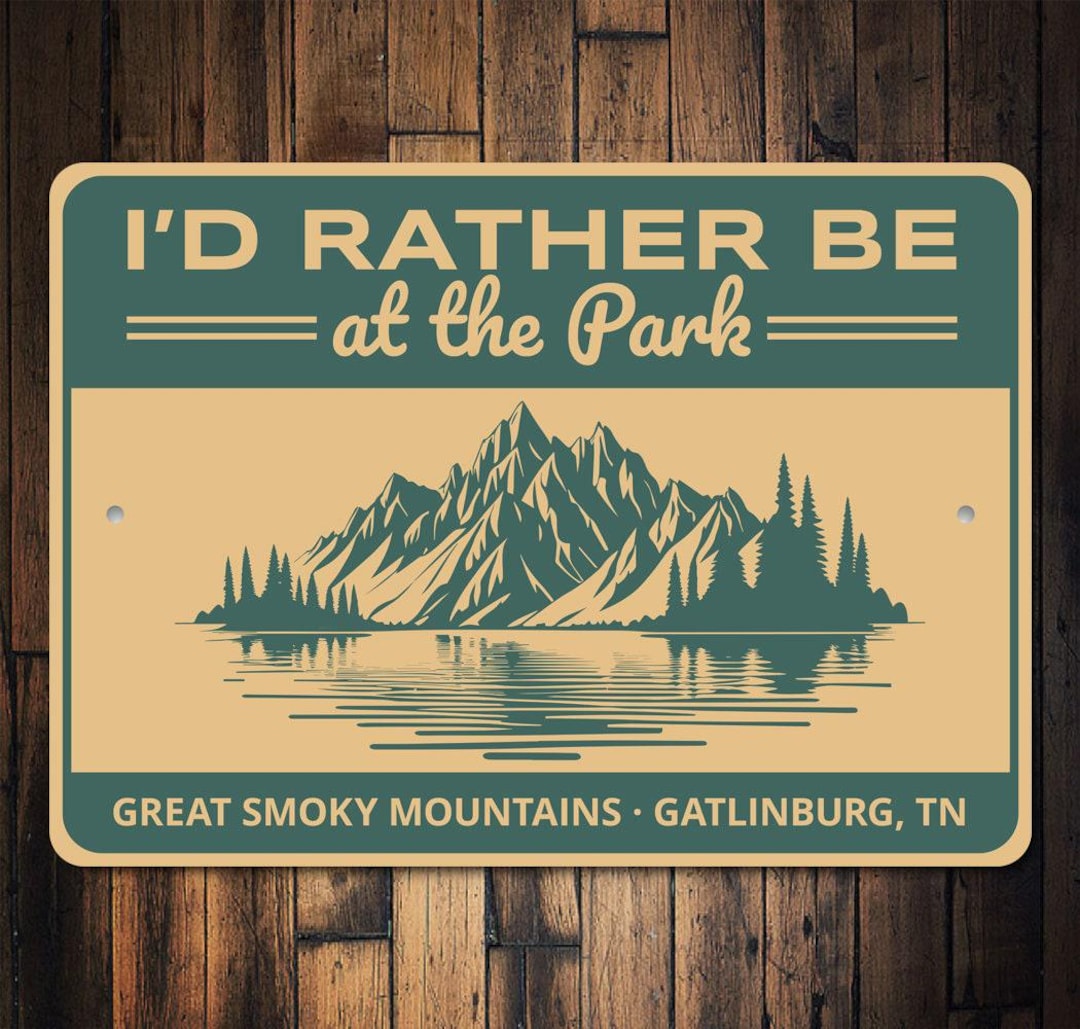 I'd Rather Be at the Park Sign, Retro Park Sign, Travel Destination ...