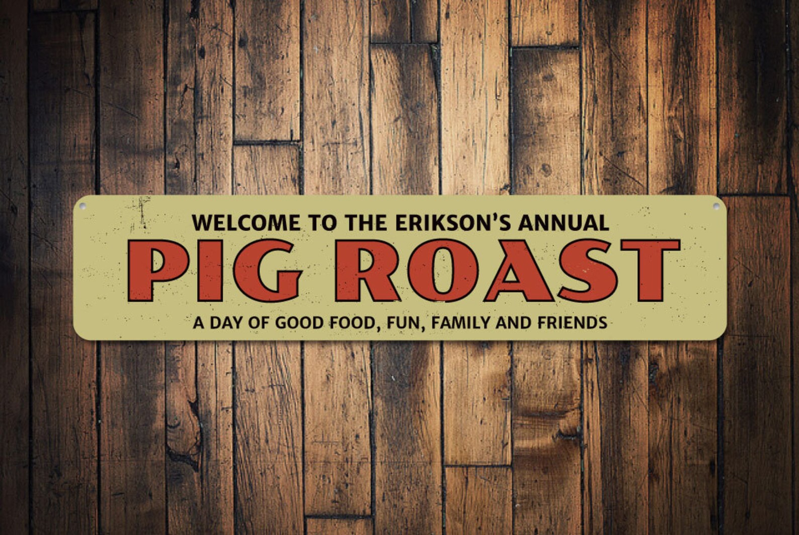 Annual Pig Roast Sign Personalized Welcome BBQ Sign Custom | Etsy