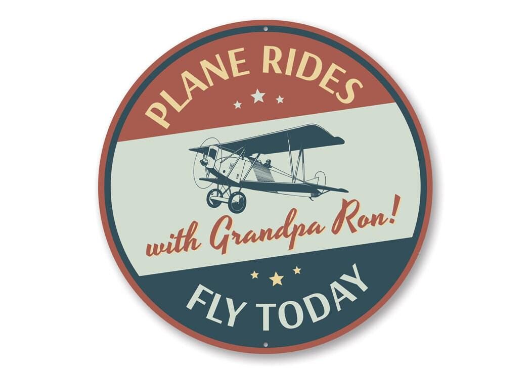 Plane Ride Sign, Fly Today, Aviation Decoration, Grandpas Airplane ...