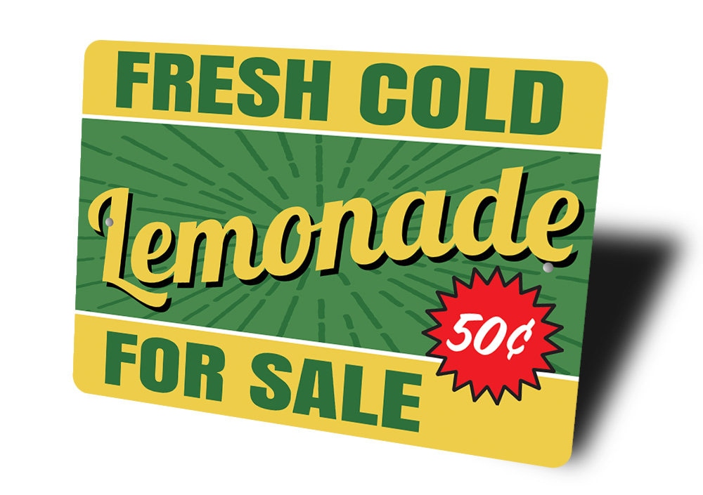 Fresh Cold Lemonade Sign Lemonade Signs Lemonade Stand Sign - Etsy