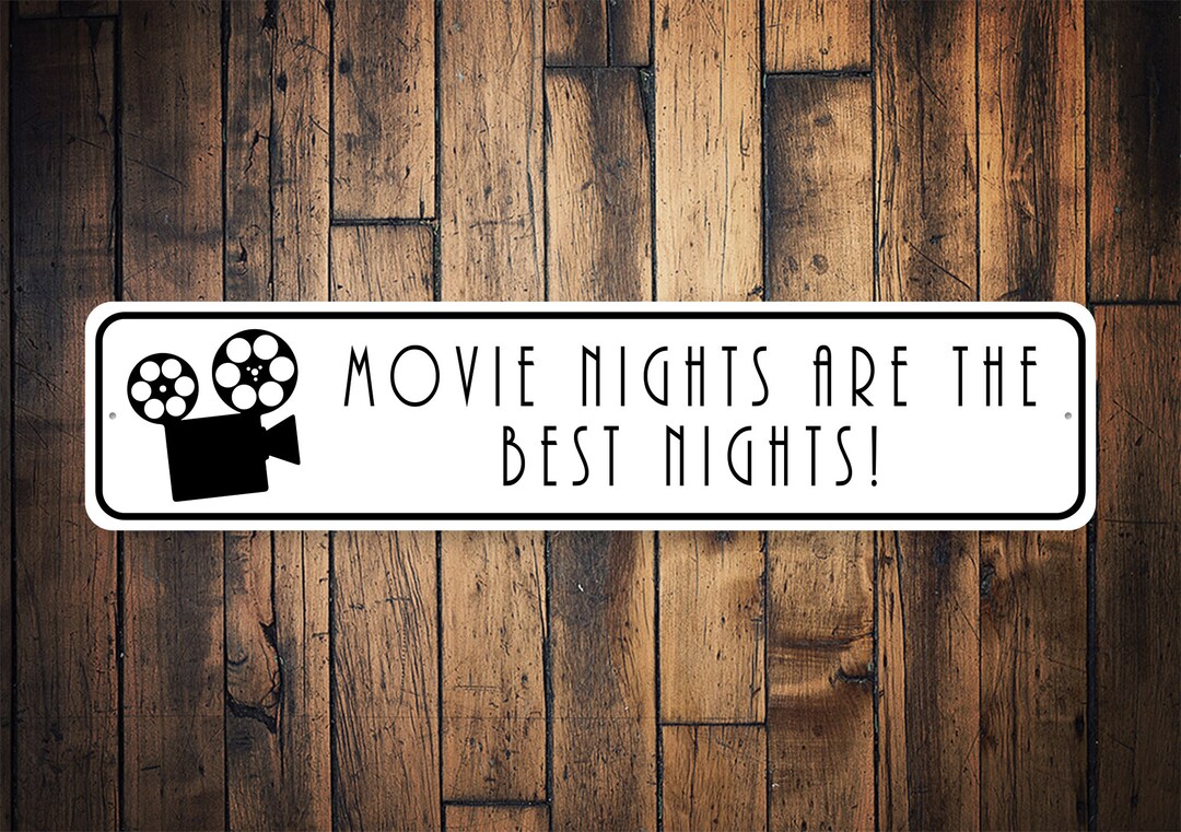 Movie Nights Sign, Movie Lovers Sign, Movie Sign, Custom Movie Decor ...