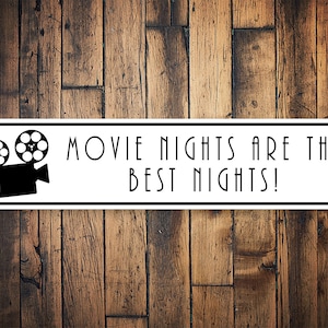 Movie Nights Sign, Movie Lovers Sign, Movie Sign, Custom Movie Decor ...