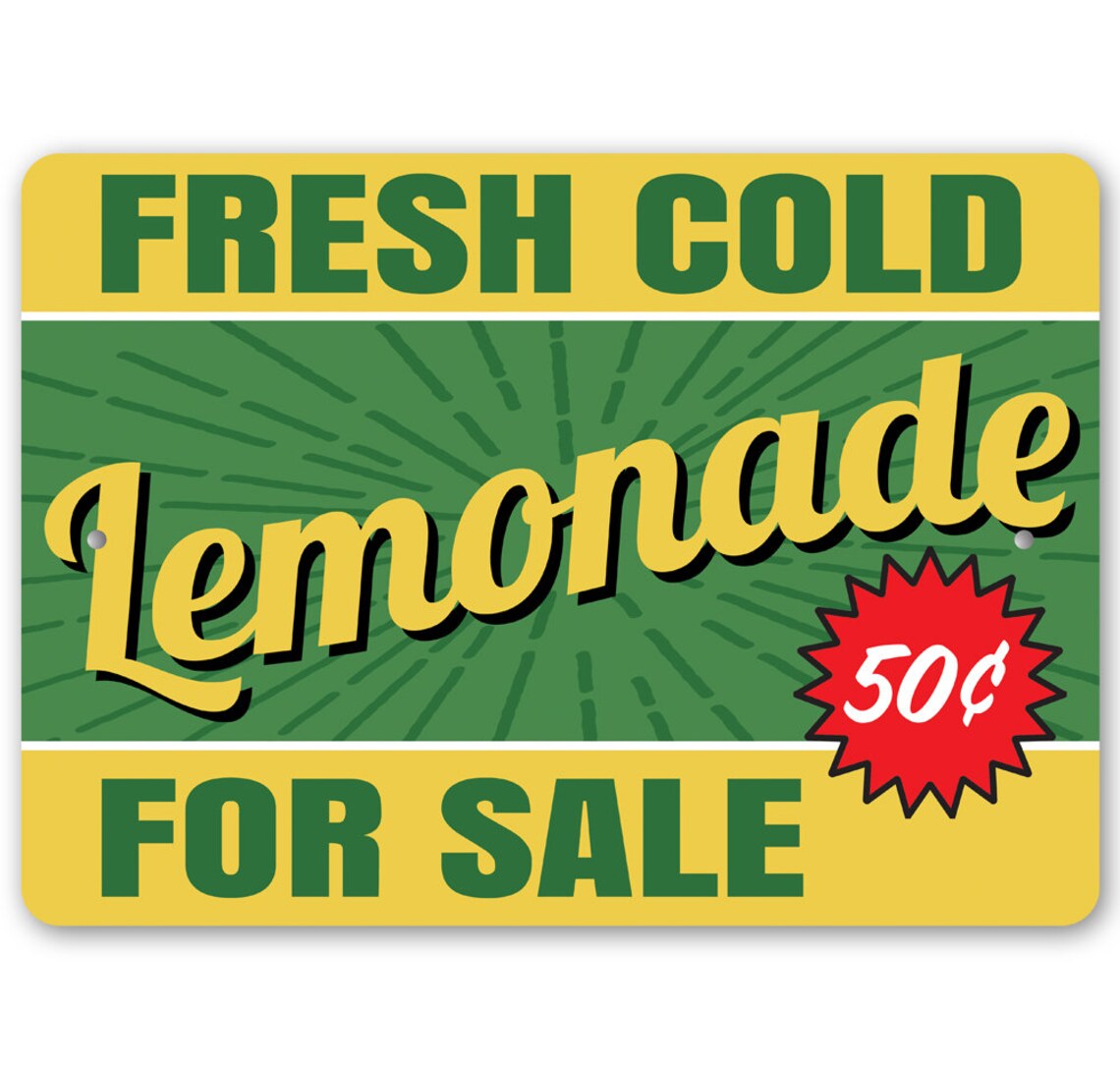 Fresh Cold Lemonade Sign Lemonade Signs Lemonade Stand Sign - Etsy UK