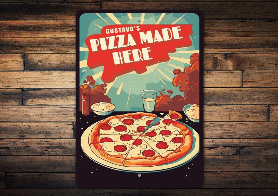 Custom Pizza Sign, Pizza Made Here Sign, Decor for Pizza, Hot Homemade ...