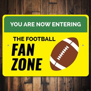 Fan Zone Sign, Football Player Gift, Football Zone Decor, Fan Kids ...