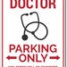 Doctor Parking Sign, Doctor Gift, Doctor Decor, Doctor Sign ...
