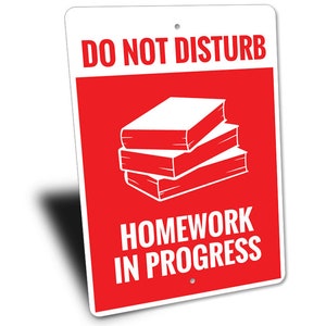 Homework Sign, Teacher Gift, Teacher Decor, Homework Progress, Gift for ...