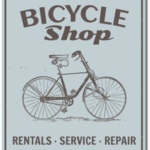 Bicycle Shop Sign, Bicycle Sign, Gift for Bicyclist, Biker Gift, Bike ...