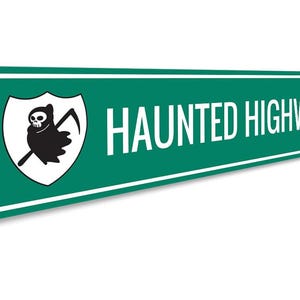 Haunted Highway, Haunted Road Signs, Scary Road Decor, Halloween Sign ...