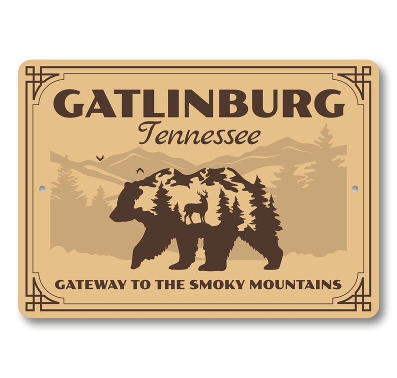 Gatlinburg Tennessee Sign, Gateway to the Smoky Mountains, Tennessee Wall Decor, National Park ...