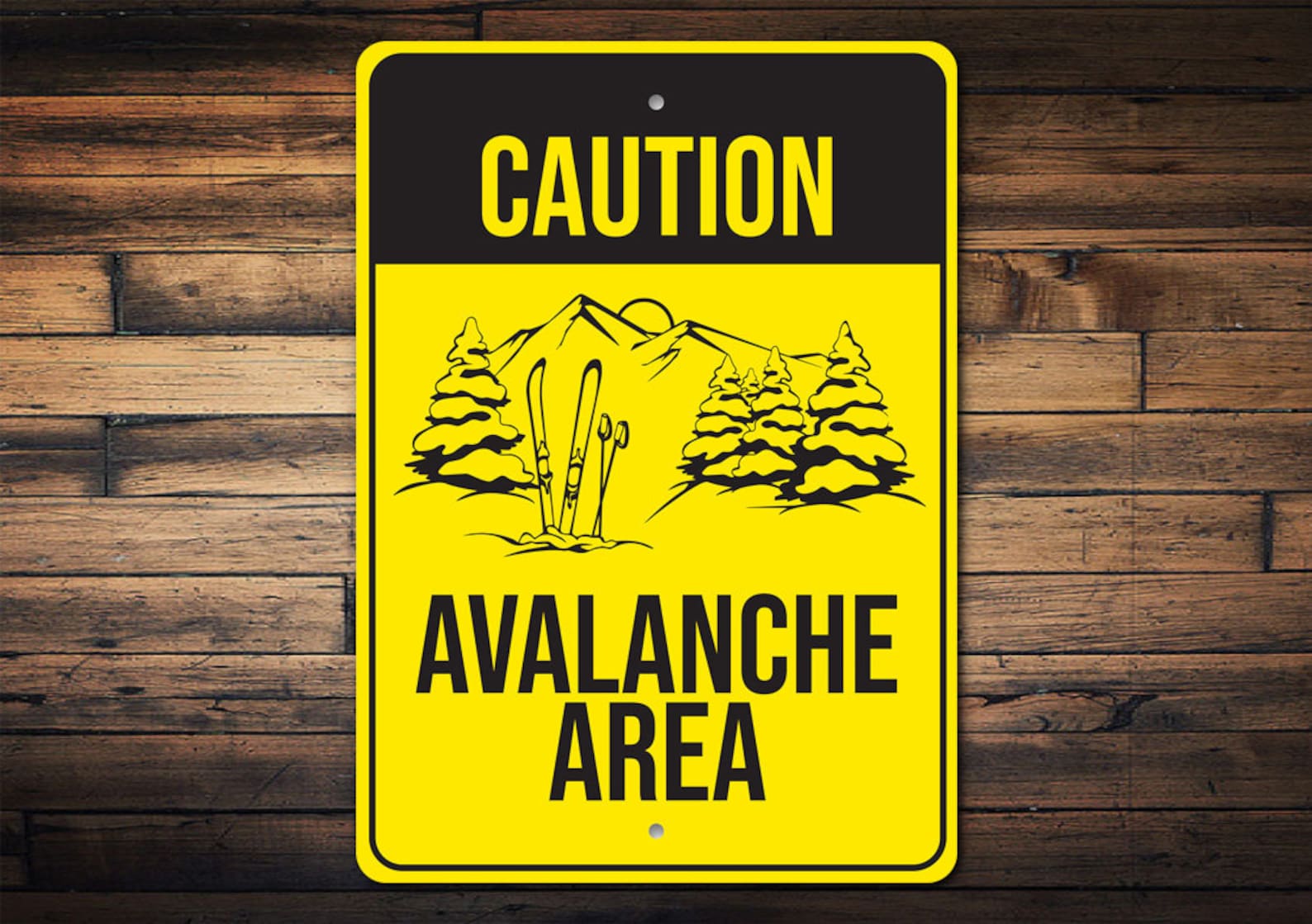 Caution Avalanche Sign Avalanche Sign Decor Decor Avalanche - Etsy