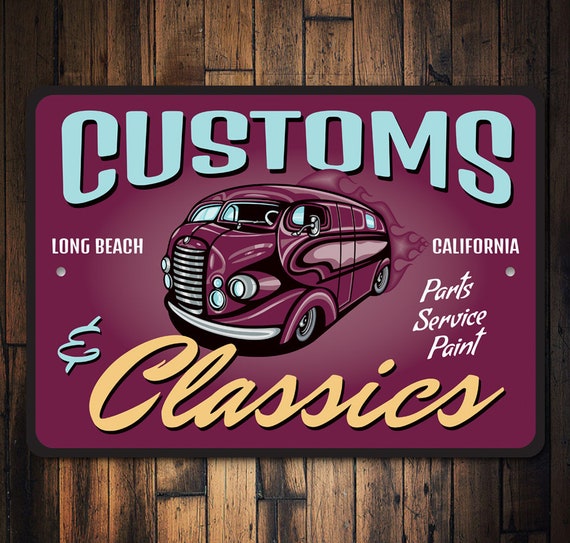 Custom Classics Custom Car Sign Classic Car Decor Garage | Etsy