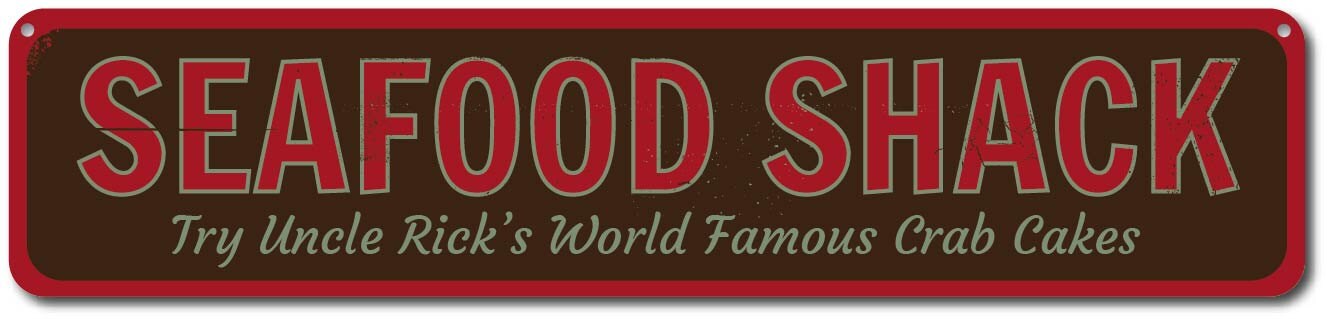 Seafood Shack Sign Personalized Beach House Restaurant Sign | Etsy