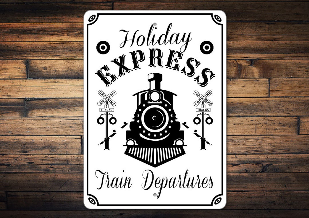 Holiday Express Sign, Holiday Train Sign, Christmas Train, Train Decor ...