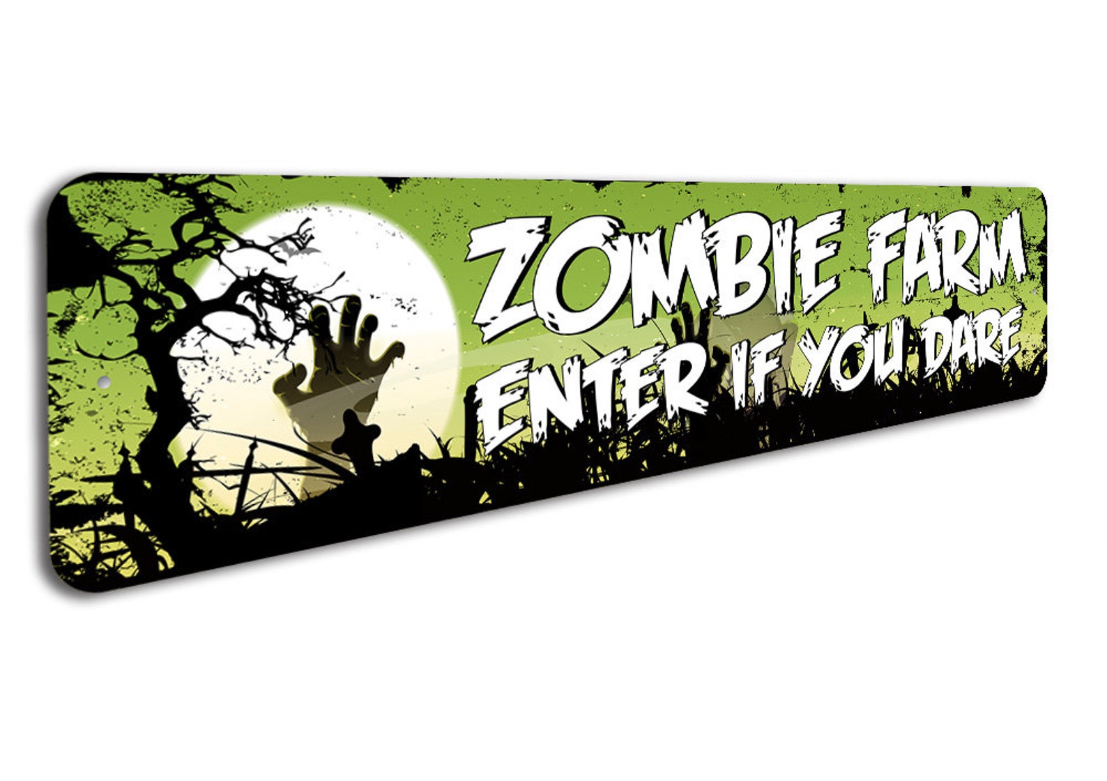 Zombie Farm Sign Haunted Zombie Sign Zombie Decor Scary - Etsy