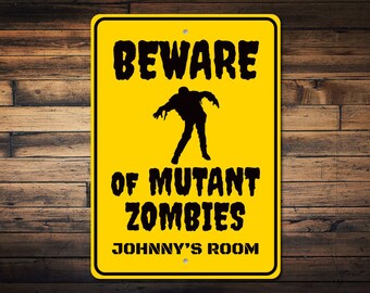 Beware Zombies Sign - Etsy