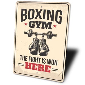 Boxing Gym Sign, Boxing Wall Decor, Boxing Training Sign, Retro Boxing ...