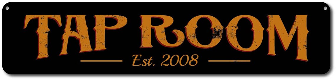 Tap Room Sign Personalized Established Date Bar Sign Custom | Etsy