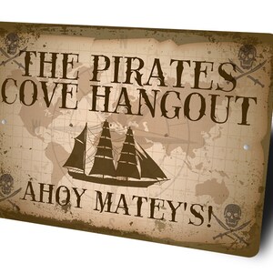Pirates Cove Hangout Sign, Pirates Hangout, Pirate Lover Sign, Sign for ...