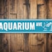 Aquarium Avenue Sign, Custom Aquarium Sign, Aquarium Decor ...