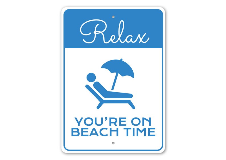 Relax You're on Beach Time Sign Beach House Decor Beach - Etsy