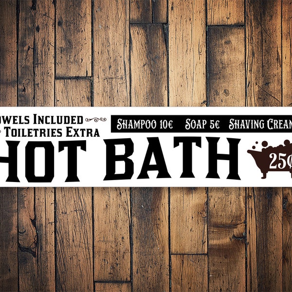 Hot Baths Sign - Etsy
