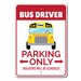 Bus Driver Parking Sign, Bus Driver Gift, Bus Driver Sign, Bus Sign ...