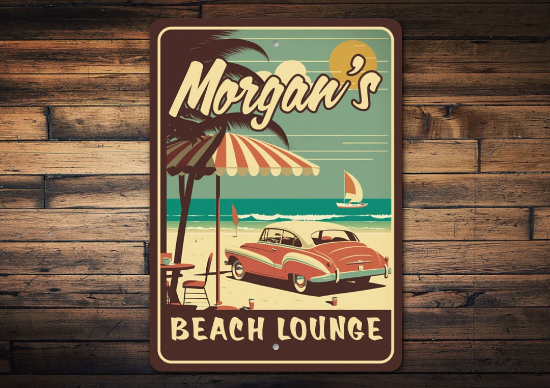 Family Beach Lounge Sign, Custom Beach Lounge Sign, Beach Lounge, Gift ...