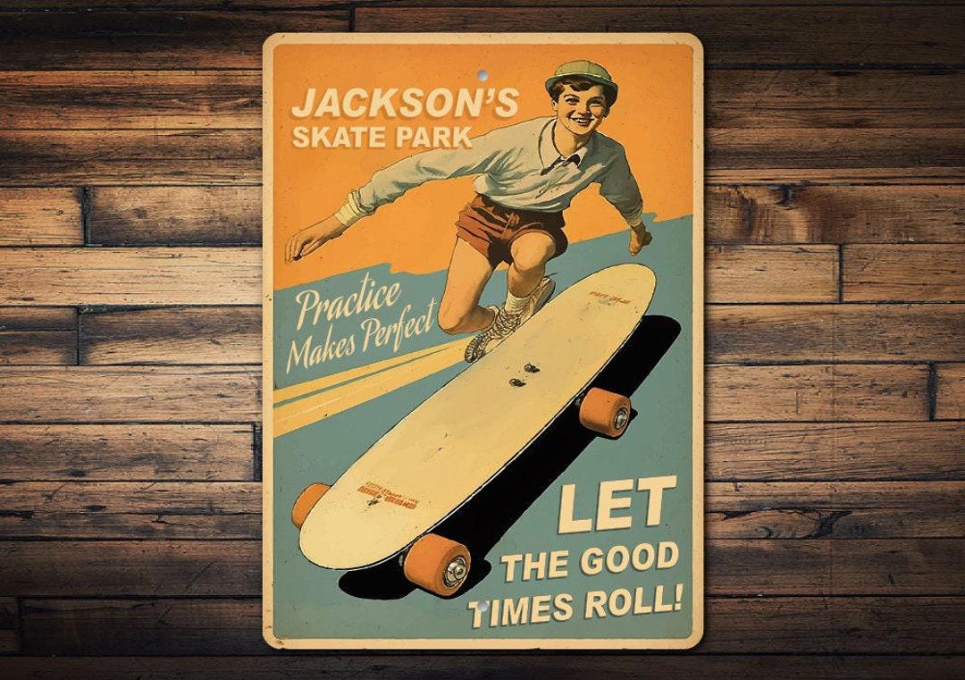 Vintage Skateboarding Sign, Vintage Skate Shop Sign, Decor for Skaters ...