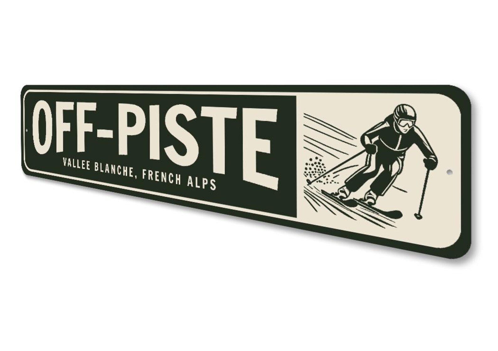Off-piste Ski Sign, Vallee Blanche Decor, Skiing Wall Decor, Mountain ...