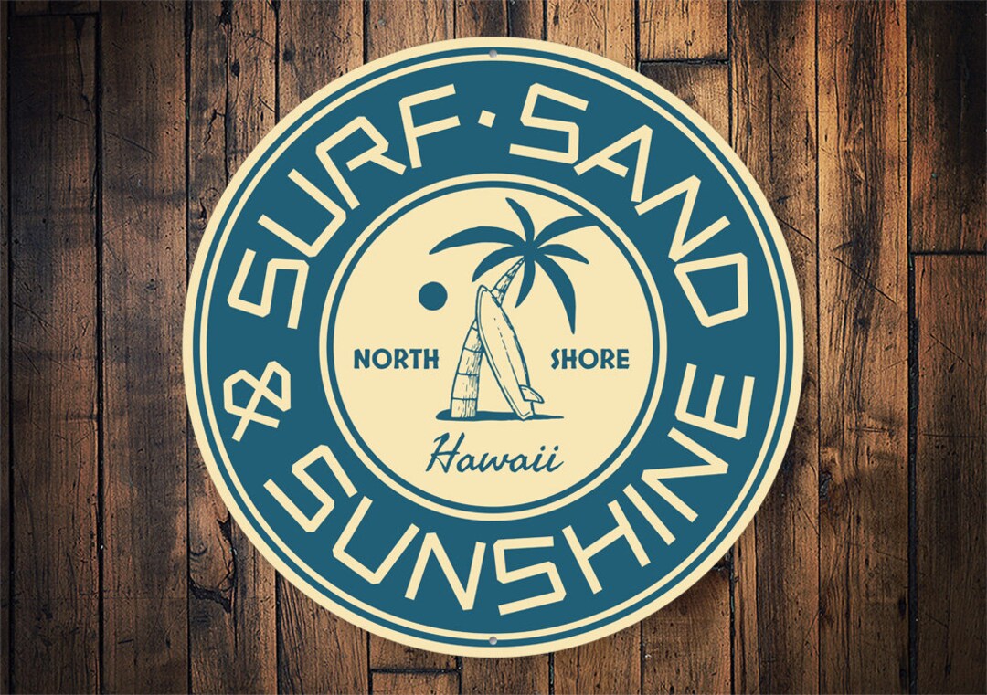 Surf Sand & Sunshine Sign, Surfer Shack Decor, Decor for Surf, Surfing ...
