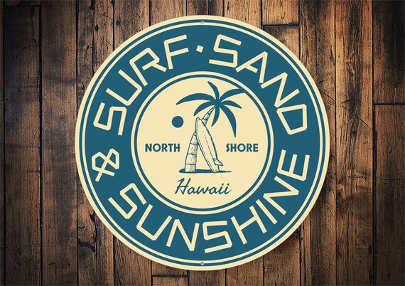 Surf Sand & Sunshine Sign Surfer Shack Decor Decor for Surf - Etsy