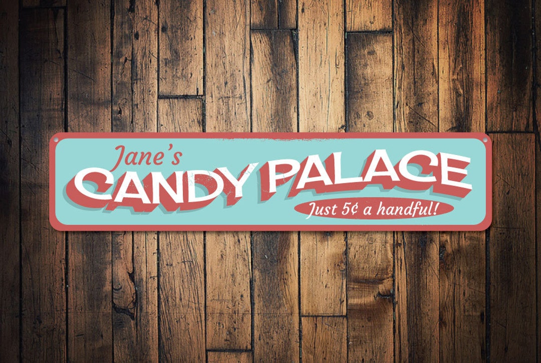 Candy Palace Sign, Candy Lover Gift, Sweet Shop Store Sign, Custom ...