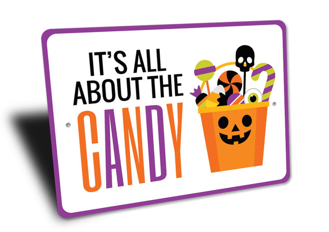 All About the Candy Candy Bucket Signs Sweet Tooth | Etsy