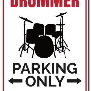 Drummer Parking Sign, Drummer Gift, Gifts for Drummers, Drum Player ...