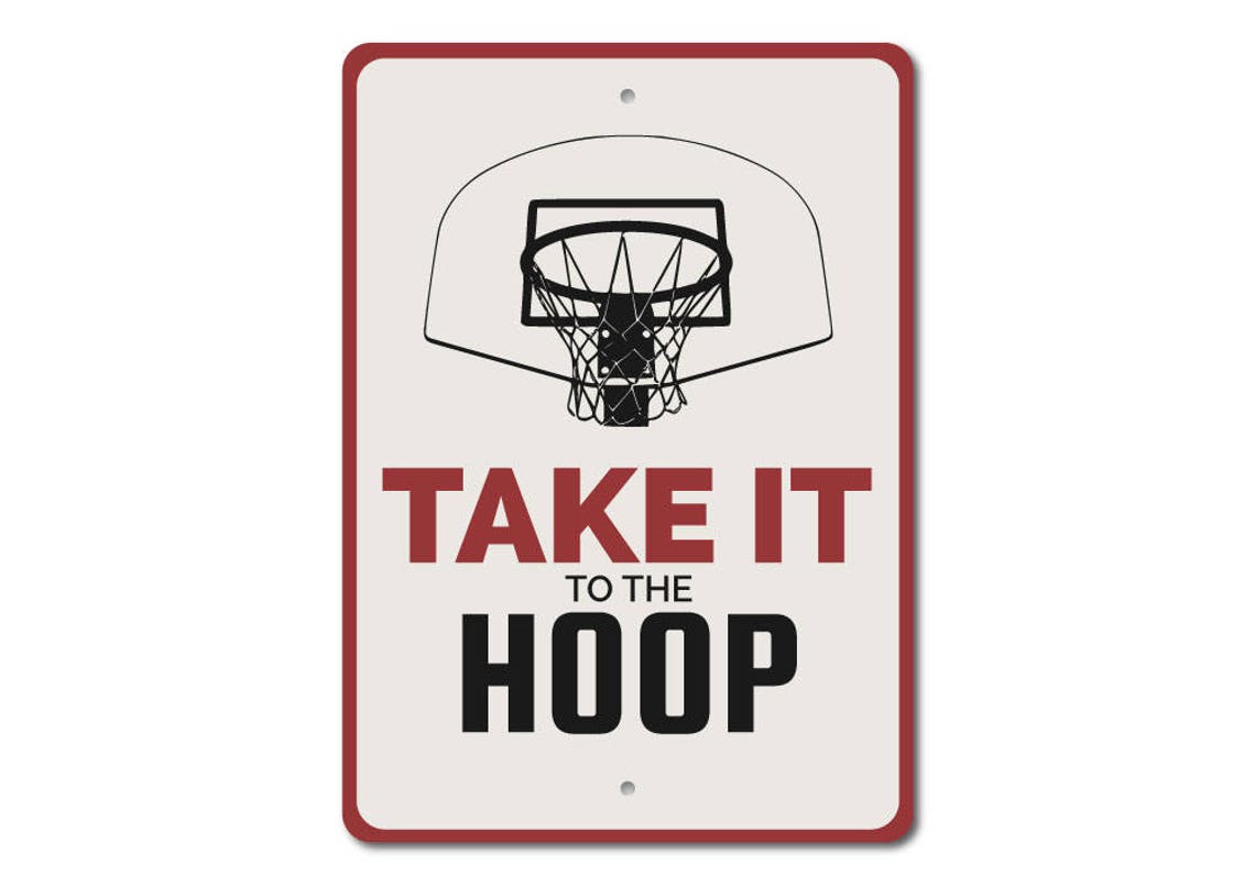 Hoop Sign Basketball Hoop Sign Basketball Phrase Sign - Etsy