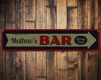 Bar Arrow Open Sign - Etsy