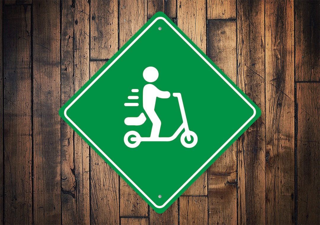 Electric Scooter Crossing Sign, Electric Scooter Sign, Scooter Crossing ...