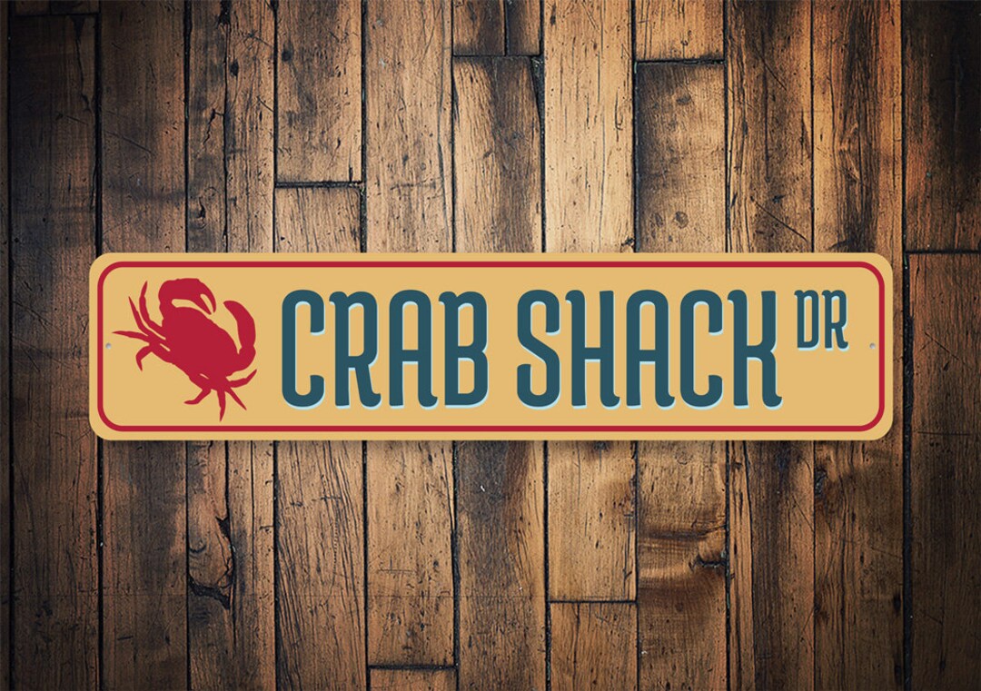 Crab Shack Drive Sign, Crab Decor, Custom Street Sign, Personalized ...