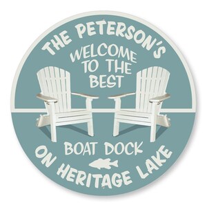 Custom Lake Dock Sign, Custom Lake Gift, Boat Dock Gift, Lake Lover ...