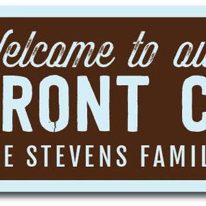 Waterfront Cottage Sign, Personalized Welcome Beach Sign, Custom Family ...