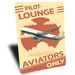 Pilot Lounge Sign, Custom Pilot Sign, Aviators Only Gift, Custom Pilot ...