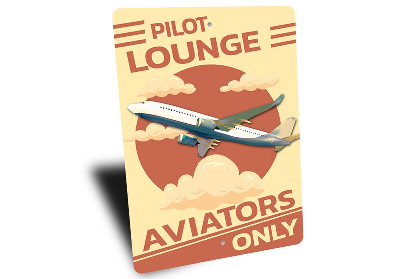 Pilot Lounge Sign Custom Pilot Sign Aviators Only Gift - Etsy