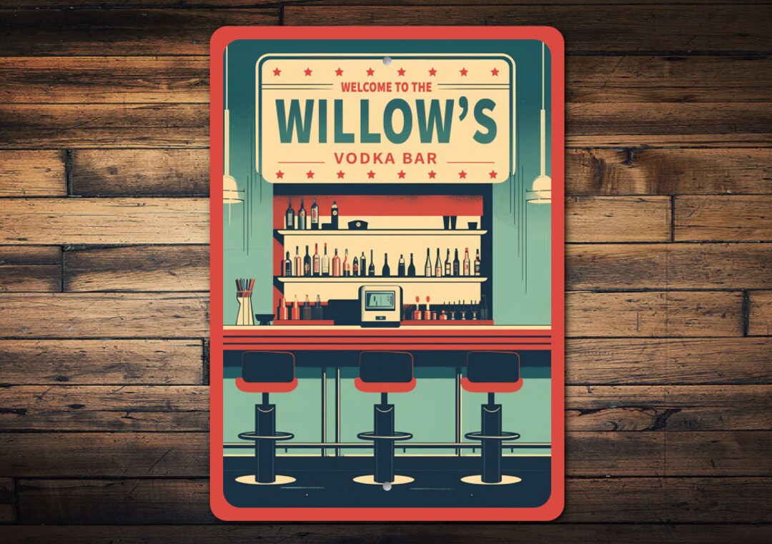 Vodka Bar Sign Vodka Lover Vodka Drinker Custom Bar Sign - Etsy