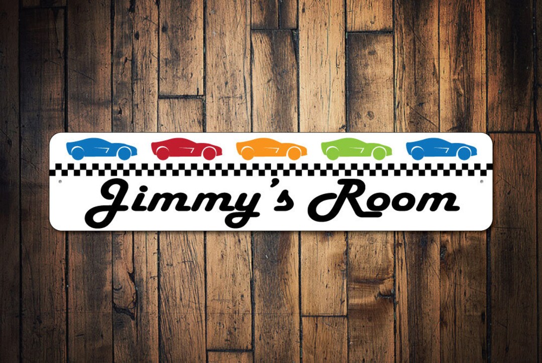 Race Car Kid Sign, Car Lover Gift, Car Room Checkered Flag Decor, Race ...